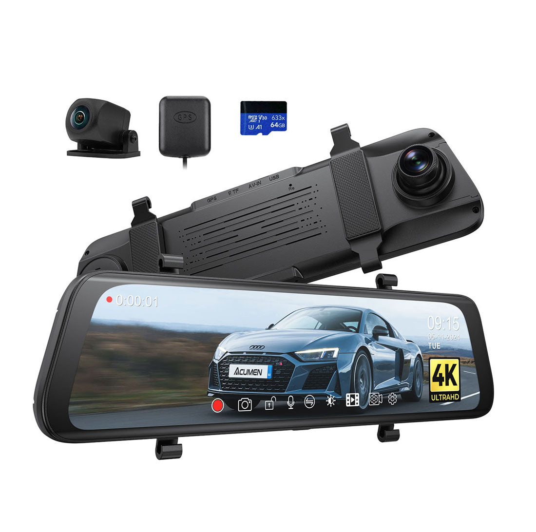 Acumen Camera XR10 Pro 4K Front & 2.5K Rear Cameras, 10" IPS Touchscre ...
